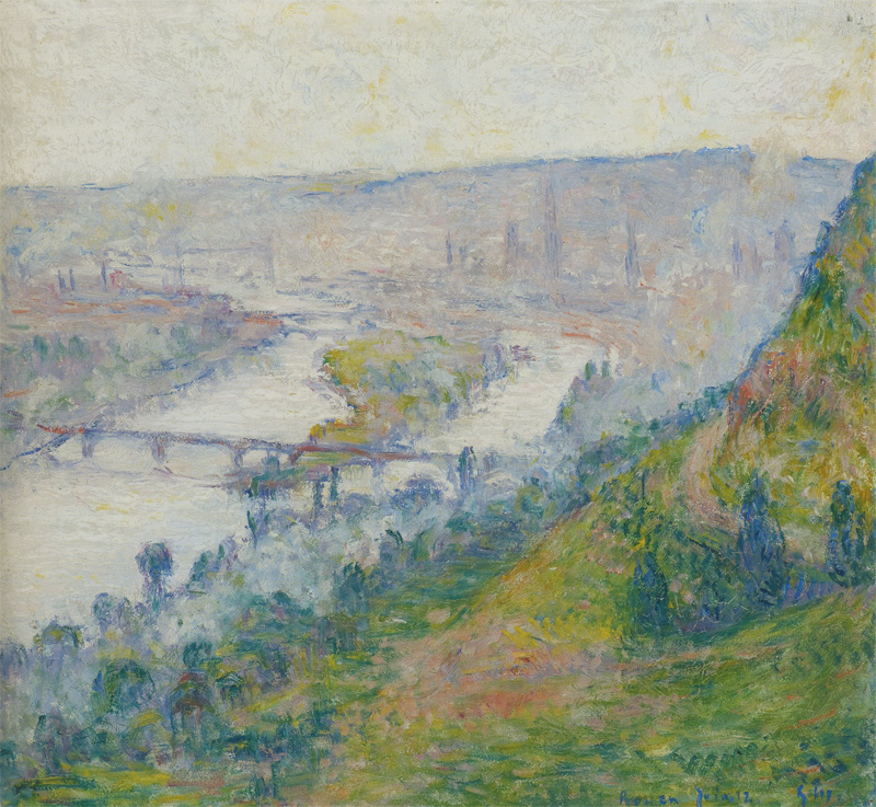 Georges Morren - Rouen vu de la colline de Bonsecours